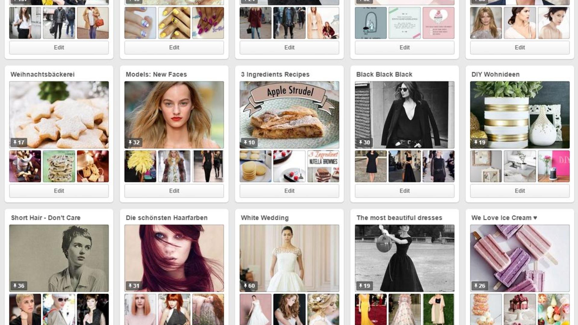 Die Top 10 Pins auf Pinterest 2015