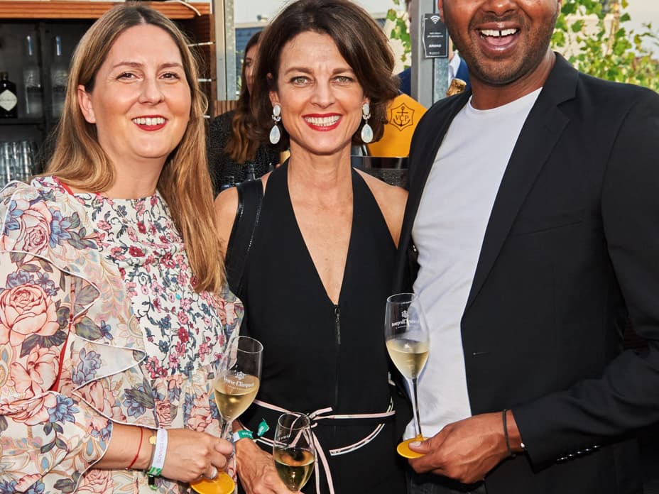 Verena Roskos, Svenja Baum und Nevil Alemawat